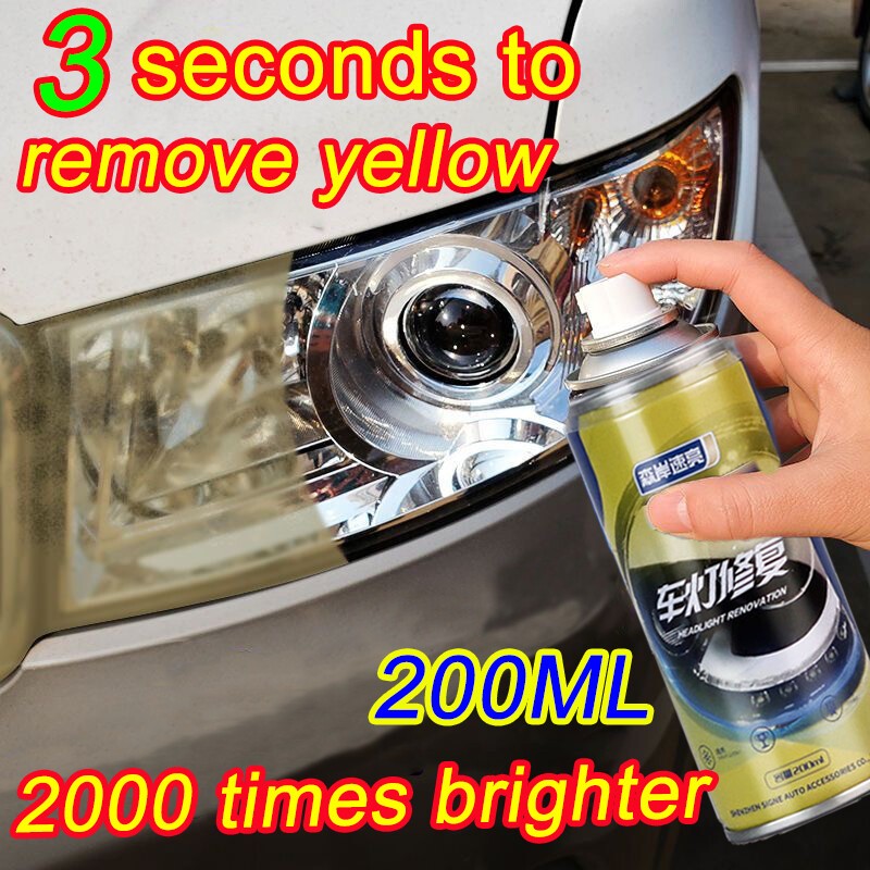 【Malaysian In stock】200ML Car Vehicles HeadLamp Restoration Spray 200ML ...
