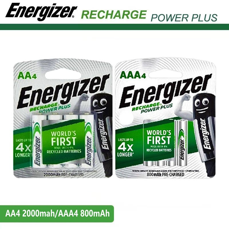 Energizer Power Plus AA / AAA 1.2V NiMH Rechargeable Battery Batteries ...
