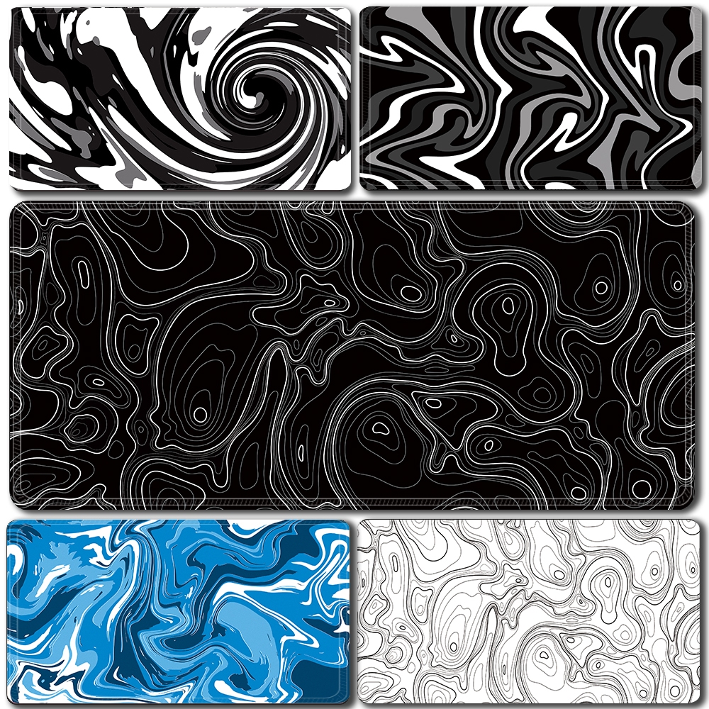 Topographic Map Mouse Mats Abstract Art Locking Edge Carpet Large ...
