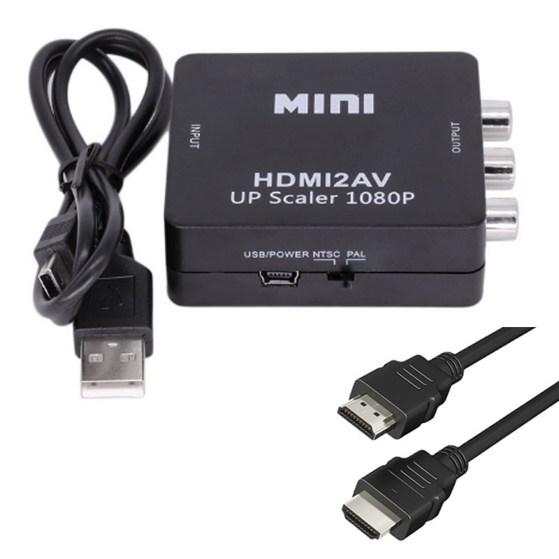 Hdmi to av Old TV Converter Set Top Box/Computer/PS3/PS4 to Old TV 3RCA ...