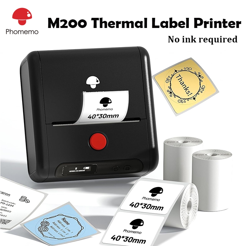 Phomemo M200 Portable Sticker Label Maker Machine Support 20-80mm Print ...