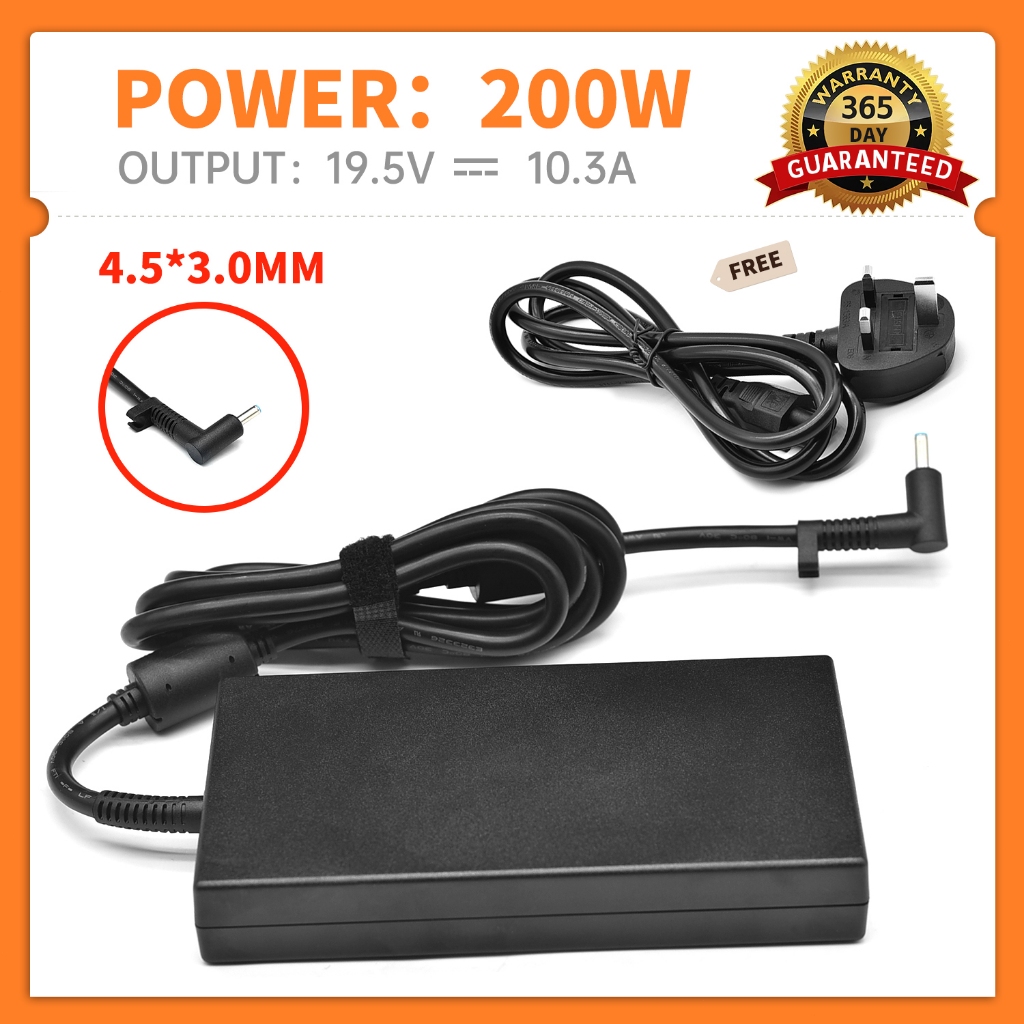 HP Laptop Charger for HP 200W 19.5V 10.3A AC Power Adapter Gaming ...