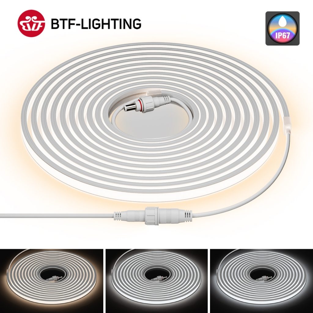 BTF-LIGHTING IP67 Waterproof DIM FCOB COB LED Strip Lights 336/480/528 ...