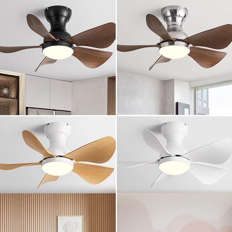 Modern Mini Ceiling Fan With Light Nordic Ceiling Fan With Remote ...