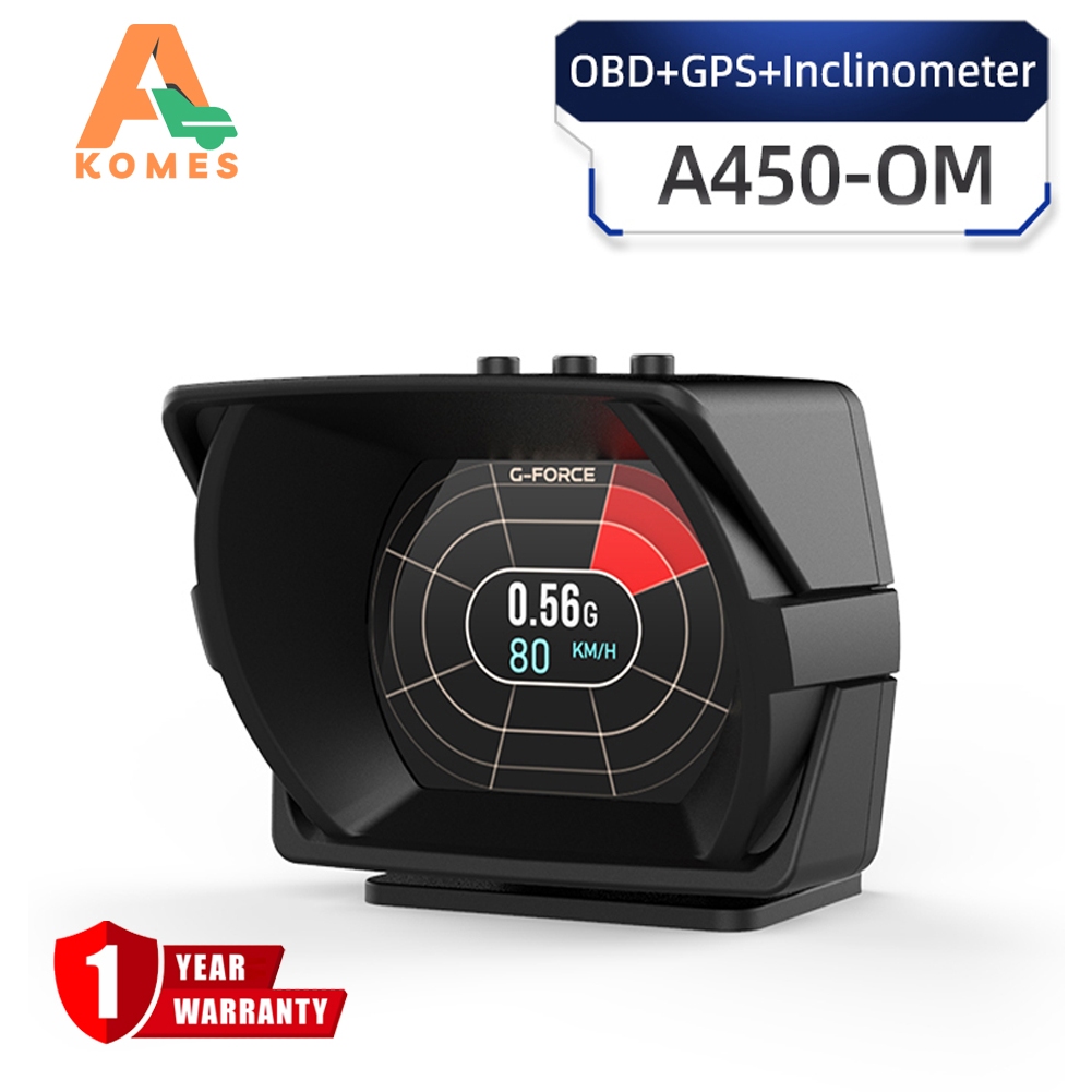 KOMES A450 GPS OBD2 Digital Speedometer & Off-Road Slope Meter with ...