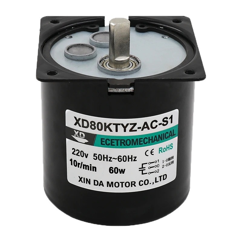 220V 60W 80KTYZ AC Motor 5rpm -110rpm Miniature Slow Speed Machine ...