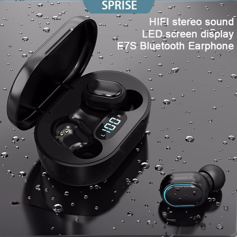 SPRISE E7S Black Earbuds Gaming Bluetooth 5.0 Earphones Stereo Sound ...