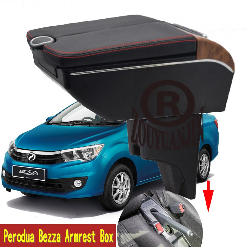 Car ArmRest Perodua Bezza Console Storage Box Armrest box Elbow Rest ...