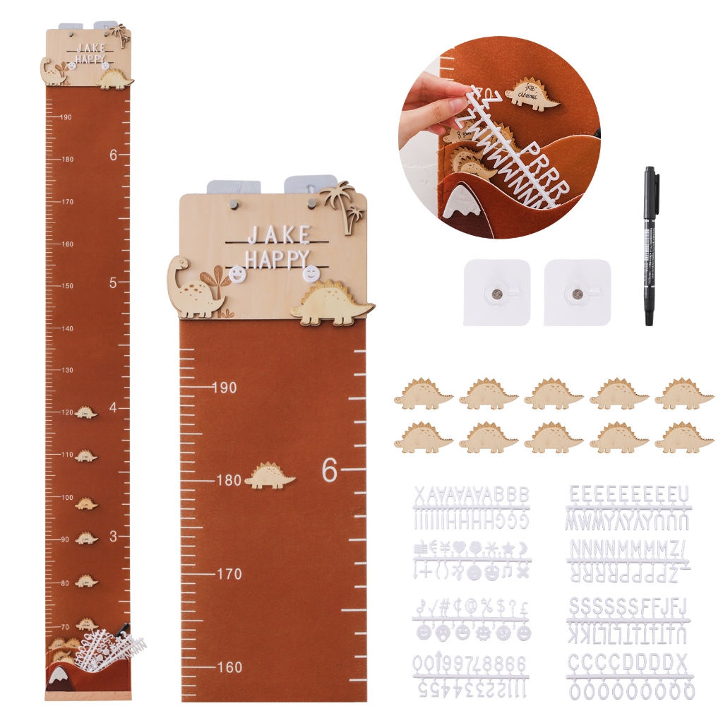 Cartoon Children's Measuring Ruler Dinosaur Mermaid Height Hanging ...