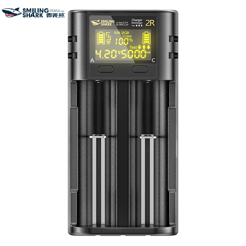 Smiling Shark Battery Charger QC Charger LED Flashlight Headlight ...