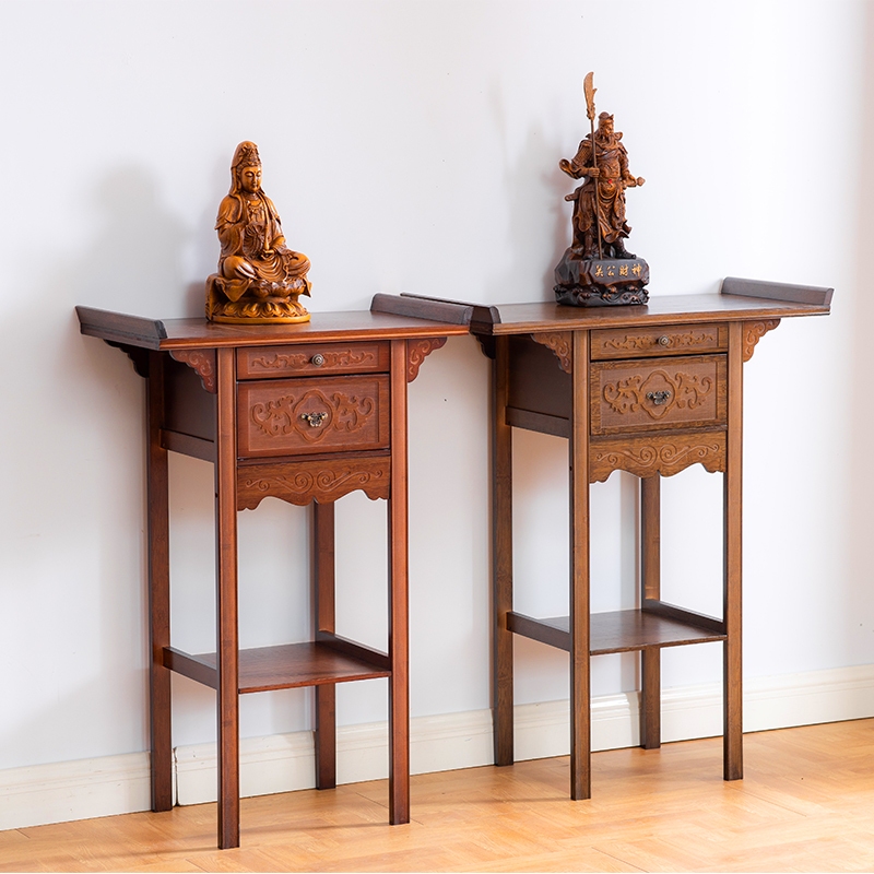 120CM high ornament display table, solid wood table storage table ...