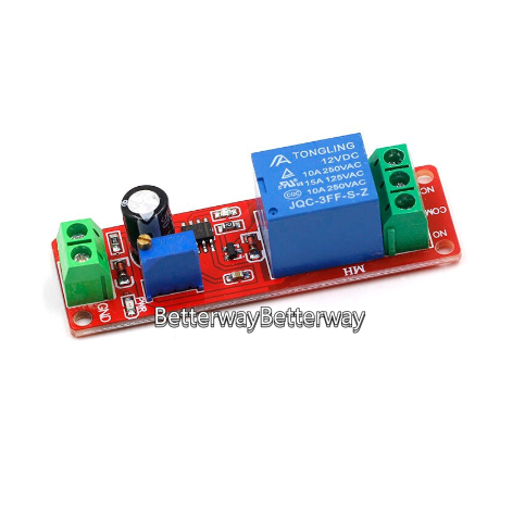 DC 12V Timer Delay Relay Shield Module NE555 Timer Switch Adjustable Controller 0 to 10 Second ...