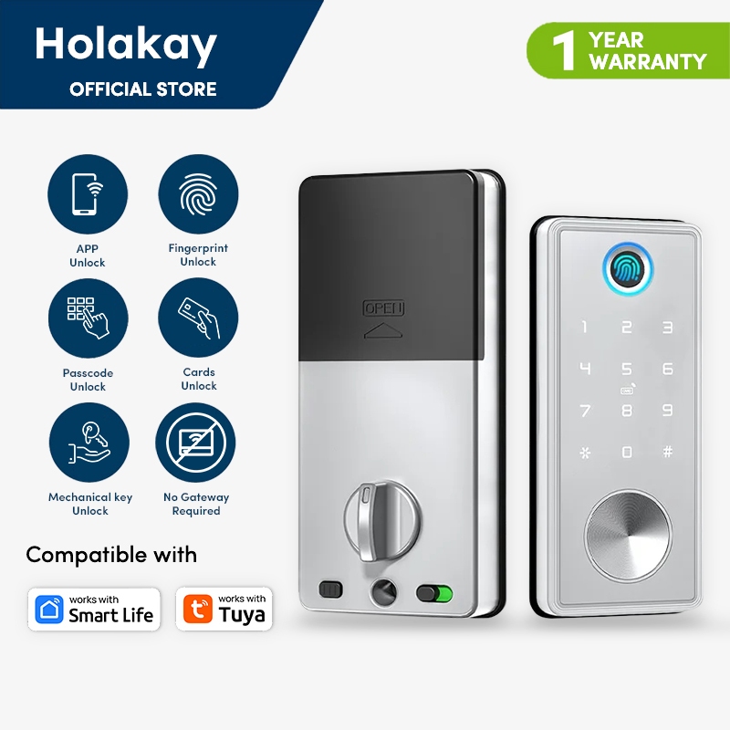 Fechadura Eletronica Smart Door Lock Deadbolt Digital Tuya App ...