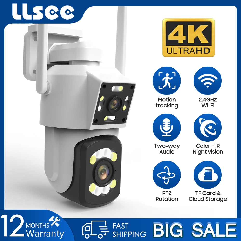 LLSEE icam365 5MP 2K CCTV Outdoor Wireless WIFI Security Camera 360 ...