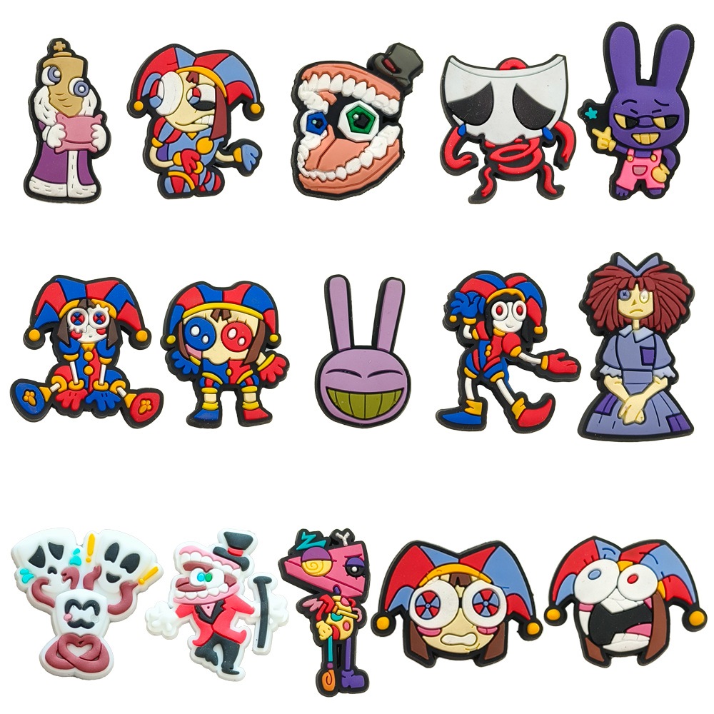Cute Jibbitz 1pcs cartoon number Circus clown Crocs charms shoe Pins ...