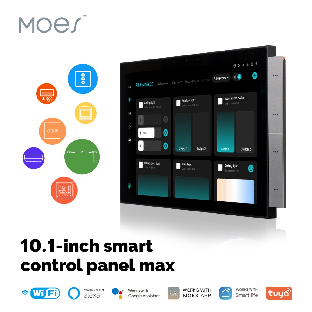MOES Tuya Smart Home Control Panel Max 10.1inch Touch Screen with ...