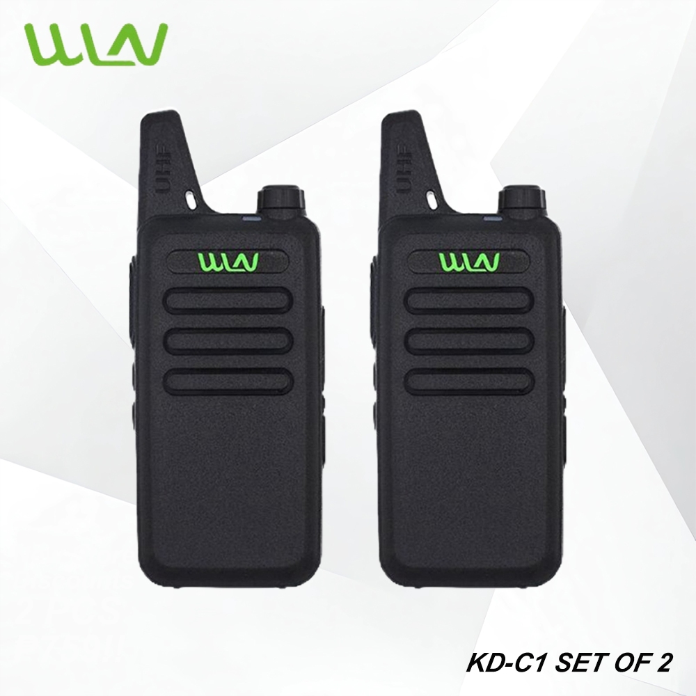 WLN KD-C1 Set of 2 5W Mini Pocket Size Portable Two-Way Radio 16CH Walkie Talkie (Red White ...