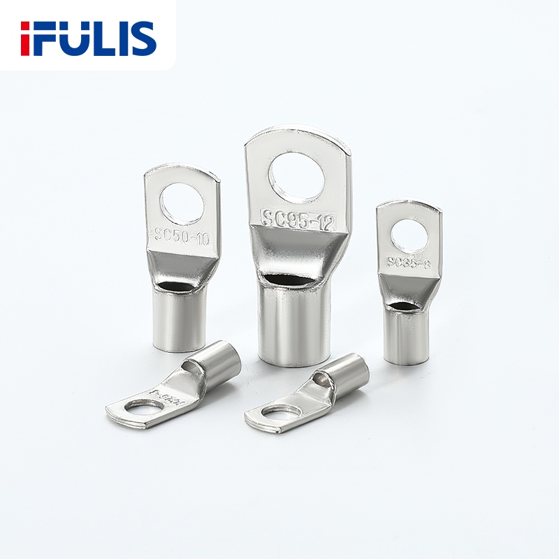 SC16-6 SC25-8 SC35-8 SC1.5-95mm² Tinned Thicken Copper Lugs Ring Bolt ...