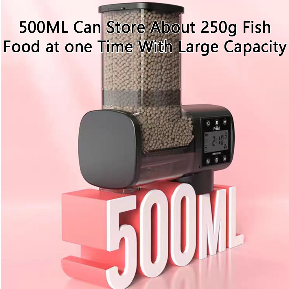 500ML Automatic Fish Feeder Fish Tank Feeder Intelligent Timing Feeder ...