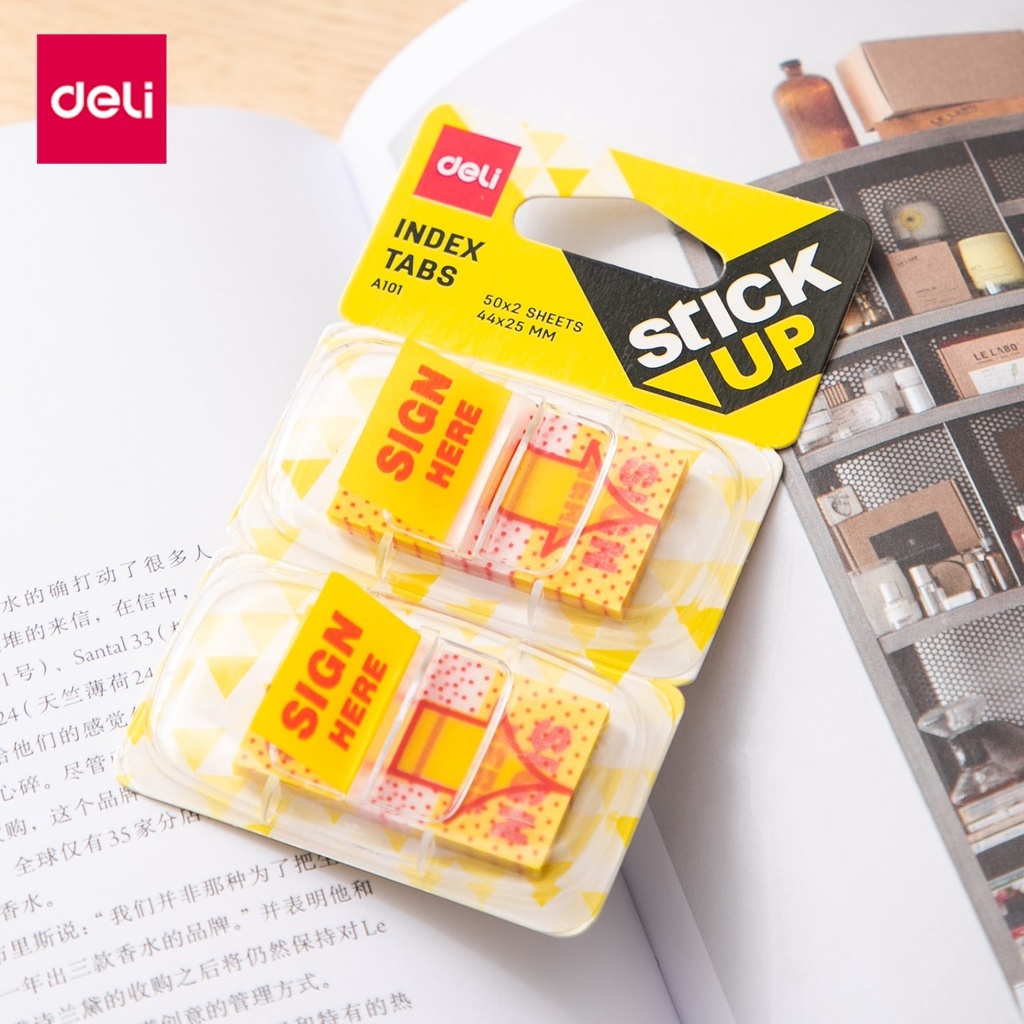 Deli Sign Here Index Tabs Page Markers Paper Index Bookmark Sticky ...