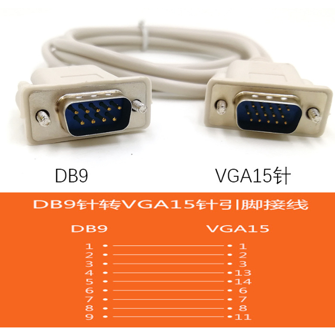 Db9 Pin RS232 to 15 Pin VGA Cable, db9 Pin Adapter | Shopee Malaysia