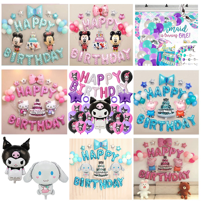 33pcs Sanrio Hello Kitty Kuromi Theme Superhero Doraemon Cartoon Kids ...