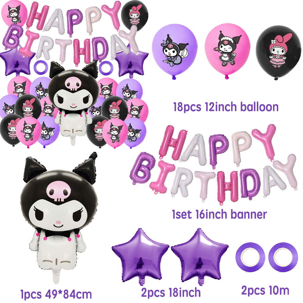 33pcs Sanrio Hello Kitty Kuromi Theme Superhero Doraemon Cartoon Kids ...
