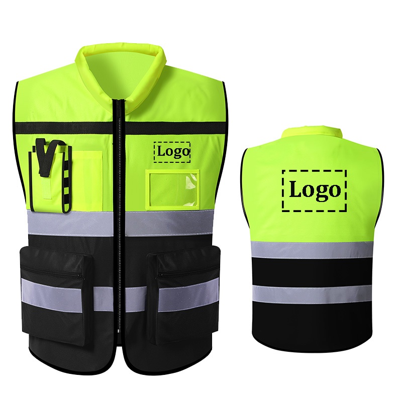 High Vis Vest Security with Logo Safety Vest Logo or Text Customize ...