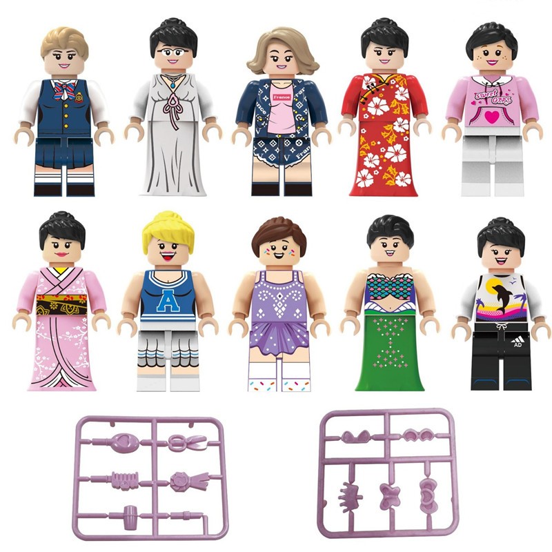 10pcs/set Fashion Girls Princess Best Friends Cute City People ...