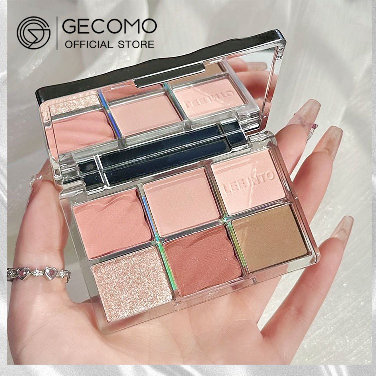 GECOMO 6-color Eye Shadow Palette, Y2K Smoky Blue Cute Girl Eye Makeup ...