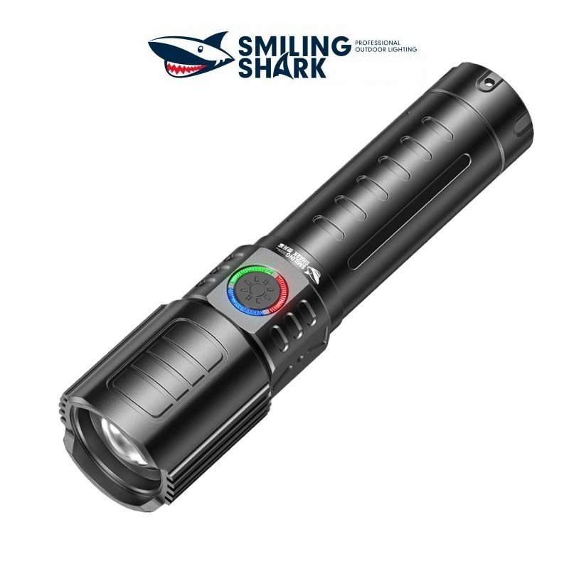 SMILING SHARK Portable Torch Light Led 5000LM Super Bright Flash Light 3Modes Type-C ...