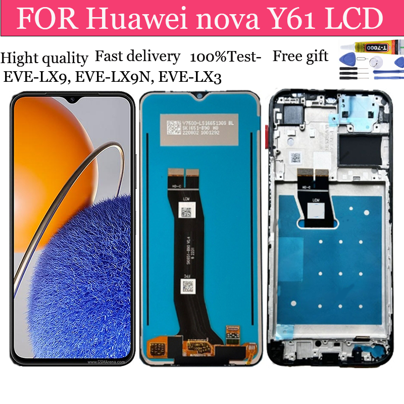 Original For Huawei Nova Y61 EVE-LX9 EVE-LX9N EVE-LX3 LCD Display Touch Screen Digitiz ...