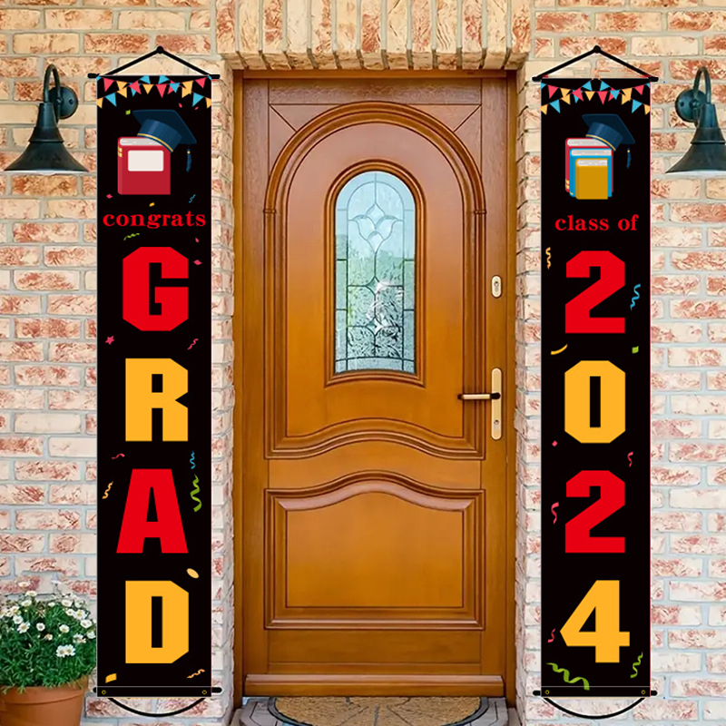 2024 Black Gold Graduation Banner Congratulation Grads Convocation ...