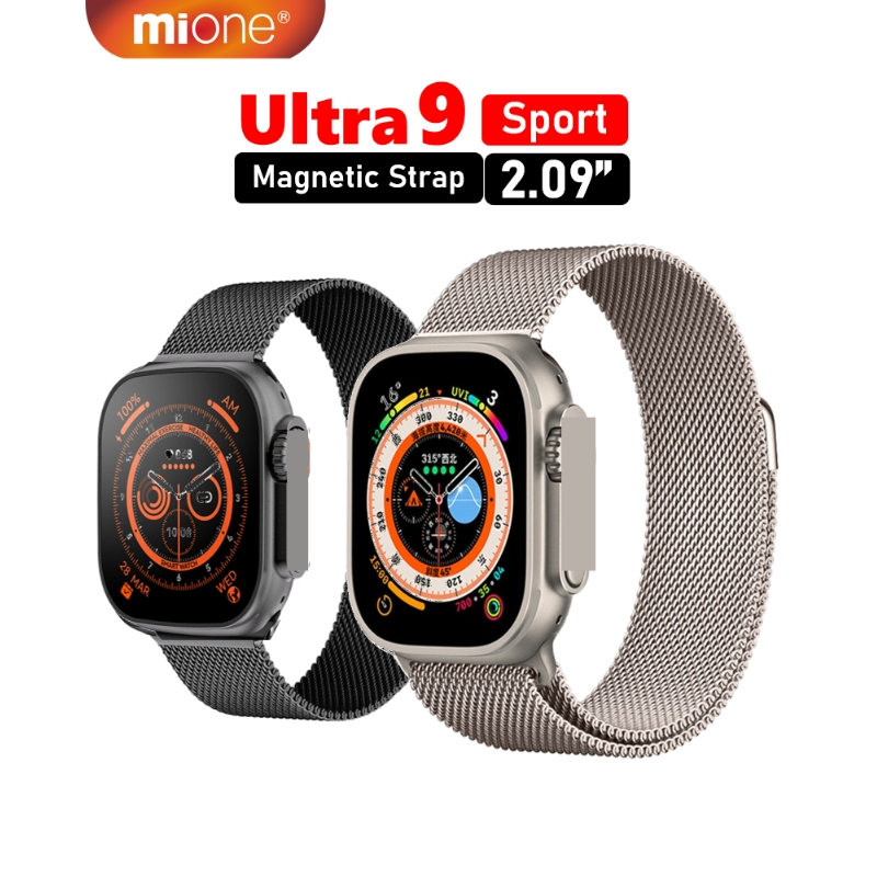 MIONE Smart Watch Ultra 9 Max 2.09 Inch Sport Watch Series 8 Magnetic ...
