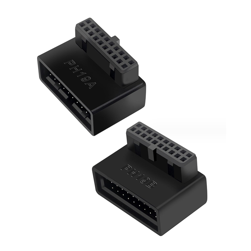 Computer Motherboard Header Adapter Connector USB 3.0 19Pin / 20Pin 90 ...