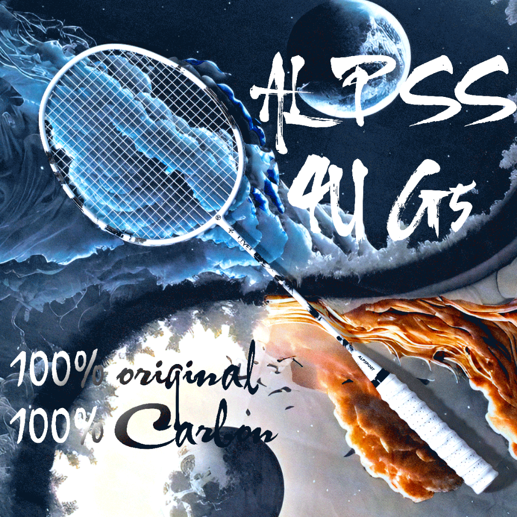 ALPSPORT New SS 100% Full Carbon Fiber Pro Racket Badminton Original ...