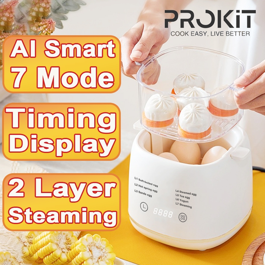 7 Mode Egg Boiler Egg Steamer Half Boiled Egg Maker Telur Separuh Masak Maker 煮蛋器 Egg Timer蒸蛋器 ...