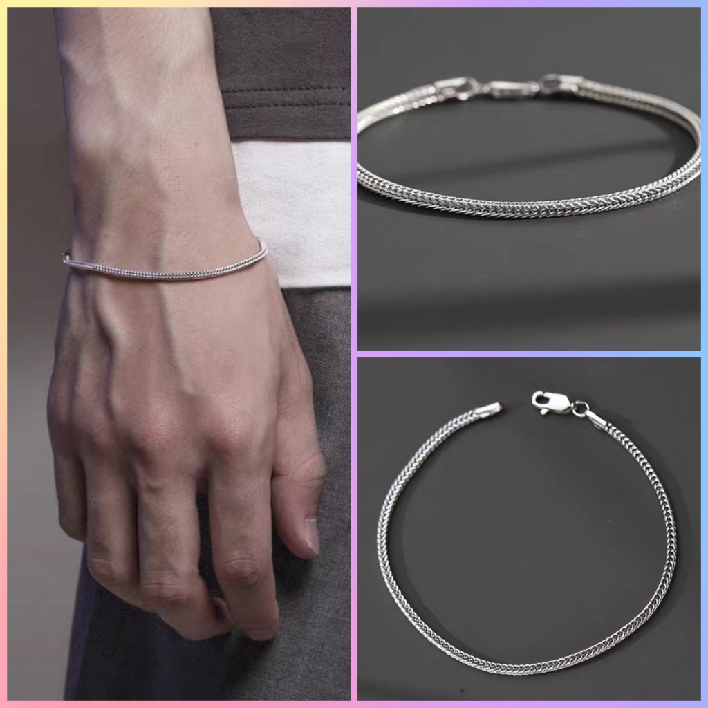 Realblingz Fashion Bracelet For Men Simple Sliver Titanium Steel High ...