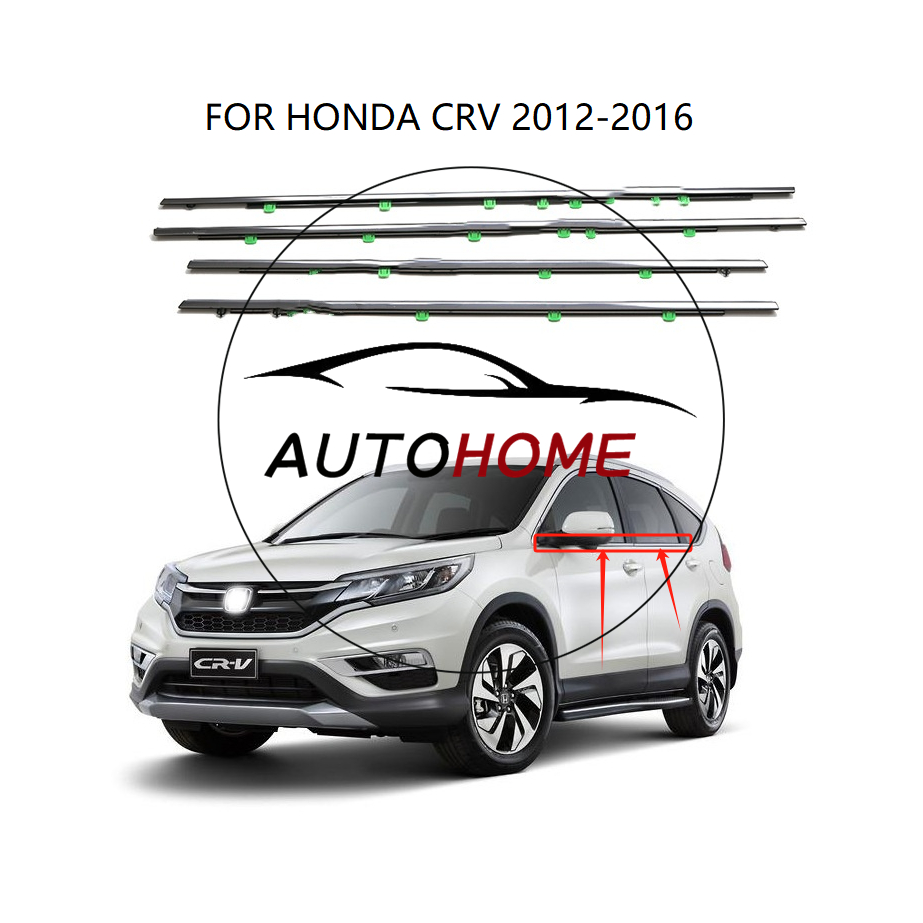 1SET outside window Weatherstrip For honda CRV 2012 2013 2014 2015 2016 ...