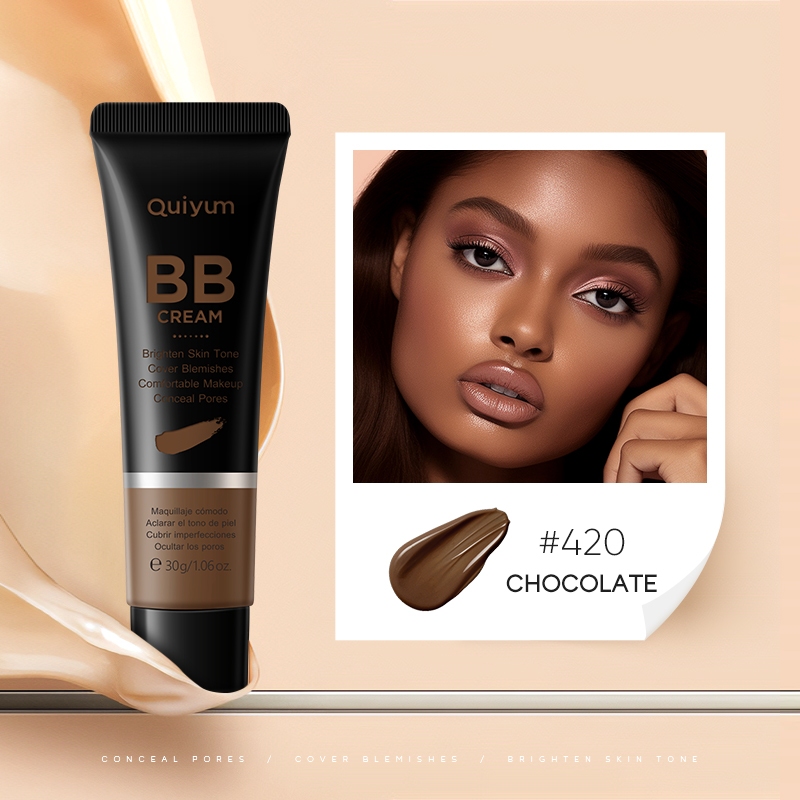 Quiyum BB Cream Long Lasting Color Correcting Chocolate Color Brighten ...