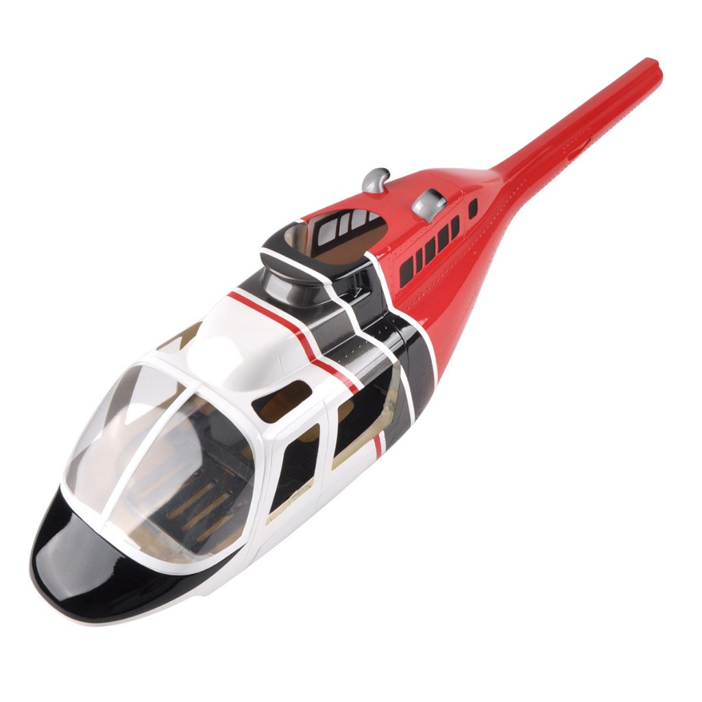 Roban B206 470 Size Helicopter Fuselage Pre-Painted Bell 206 470 Red ...