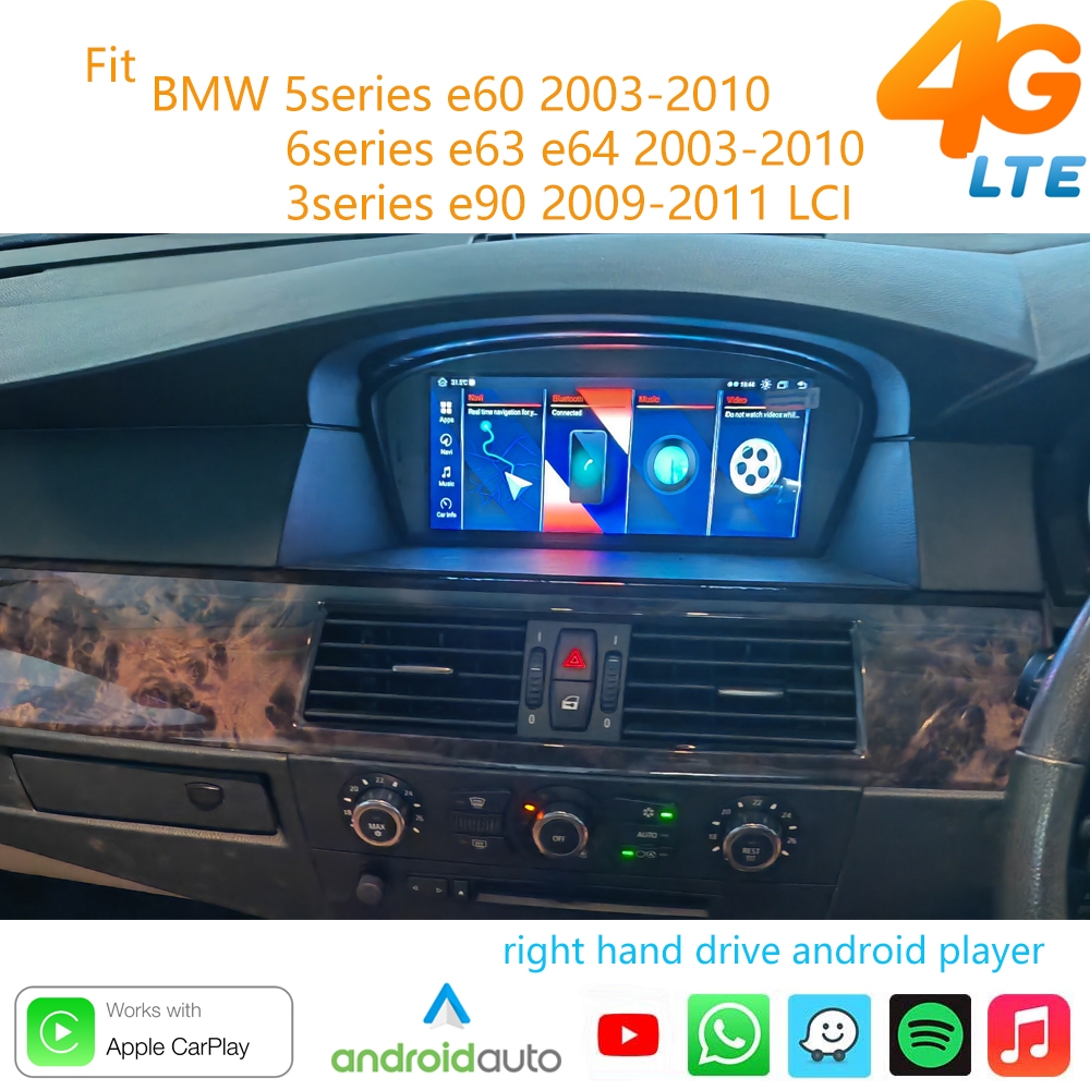 android player headunit monitor gps radio carplay android auto bmw e60 ...