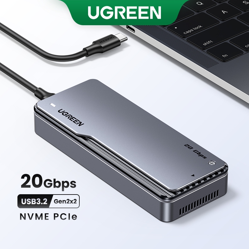 UGREEN 20Gbps NVMe SSD Case SSD Enclosure M.2 to USB3.2 Gen2x2 SSD Adapter for M.2 NVME PCIE ...