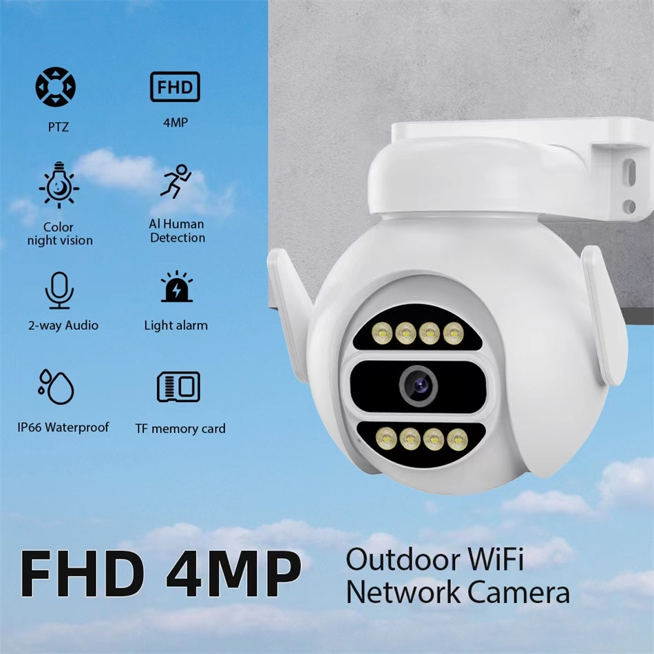 ICSEE 4MP FHD WiFi Camera CCTV IP Security Cam - IP66 Waterproof 360 ...