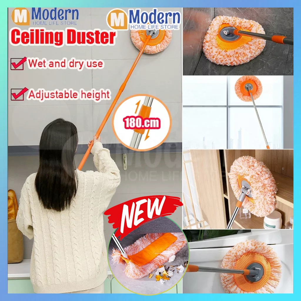 🇲🇾24H SHIPING🇲🇾Sunflower mop 180cm longer Ceiling Fan Duster Absorb ...
