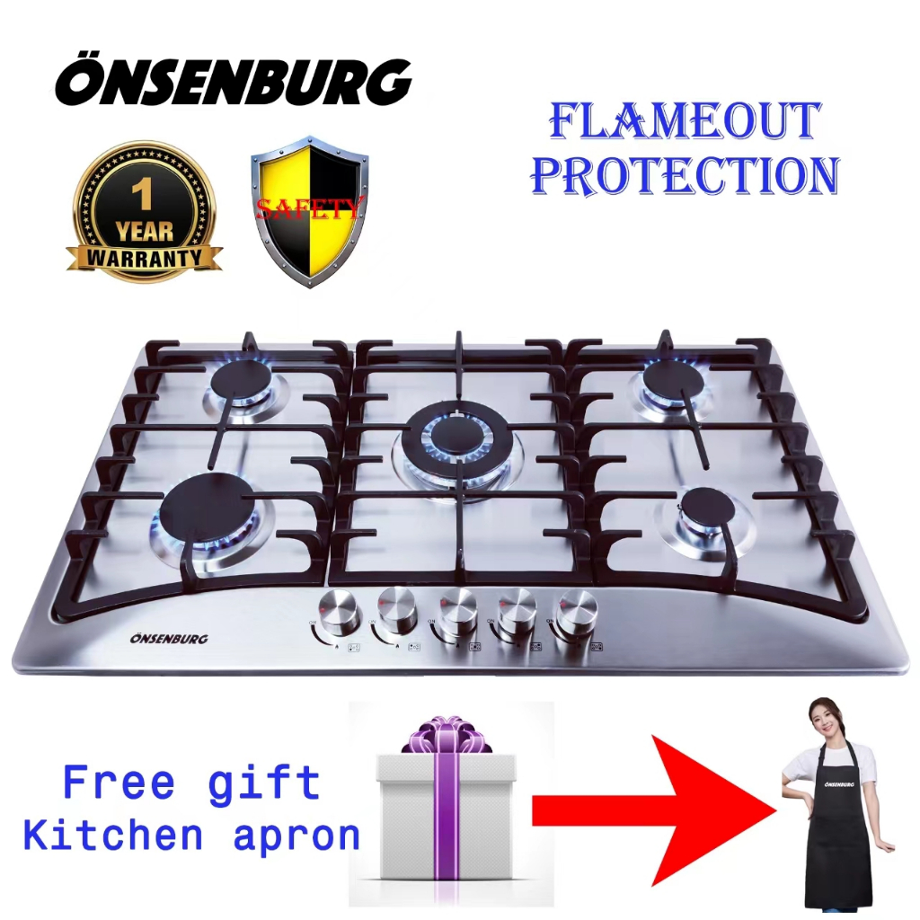 ｛Deluxe Edition｝Gas stove Onsenburg European style 5 burner With MSD ...