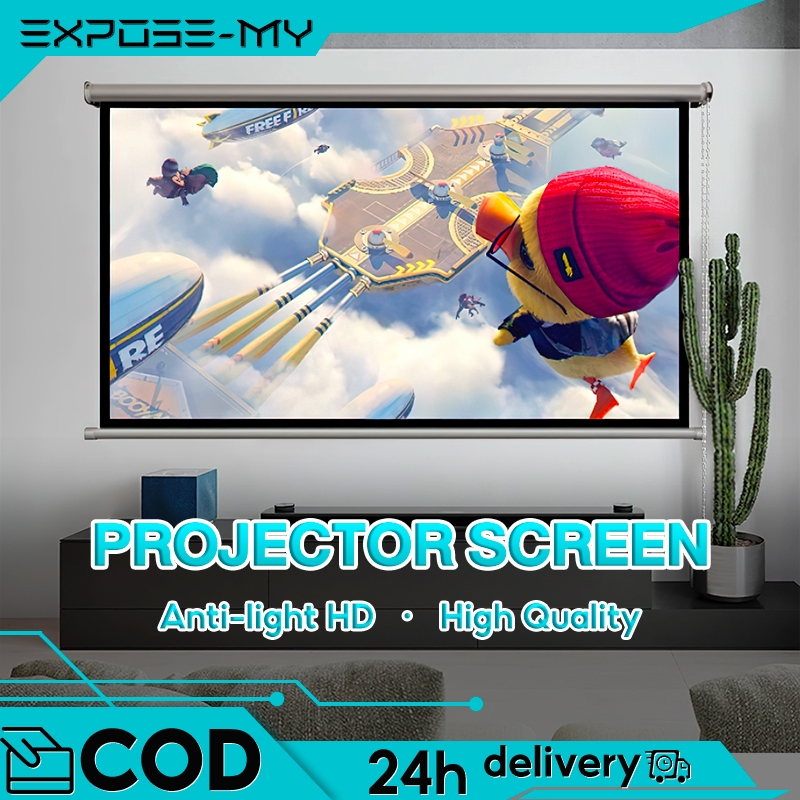 EXPOSE 3D Simple Folding Metal Anti-Light Portable Screen Projector (84 ...