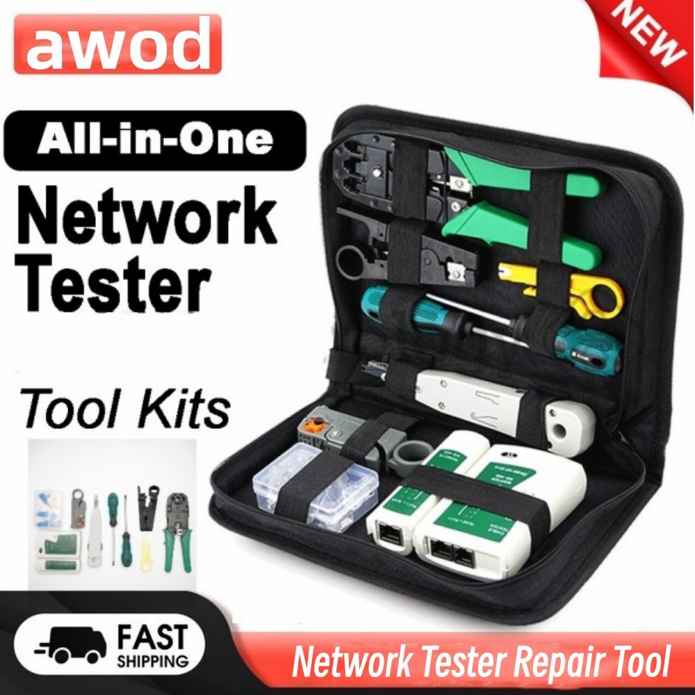 💥LOCAL Delivery🚚14pcs Network Tester Repair Tool Kits Lan Tester RJ45 ...