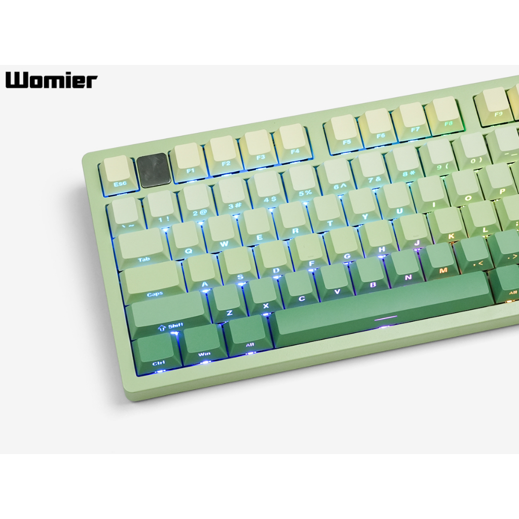 WOMIER 136 Keys Gradient Side-Printed Keycaps PBT Shine-through Key Cap ...