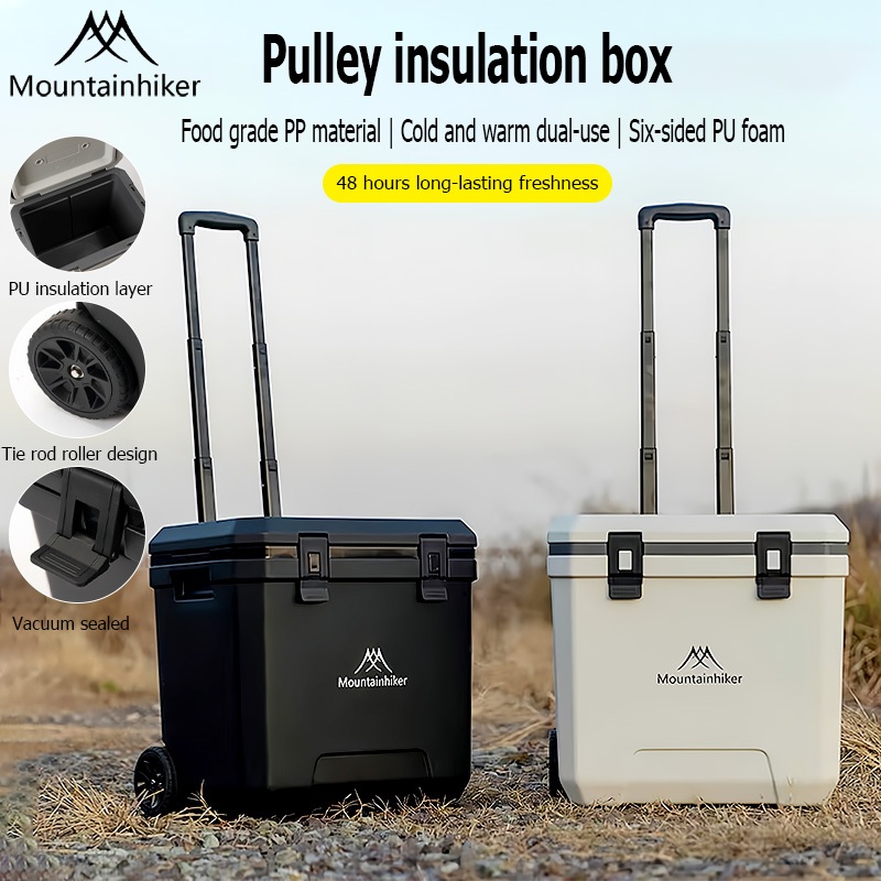 ⚡️Ready stock⚡️MOUNTAINHIKER 38L Cooler Box with Rollers Portable ...